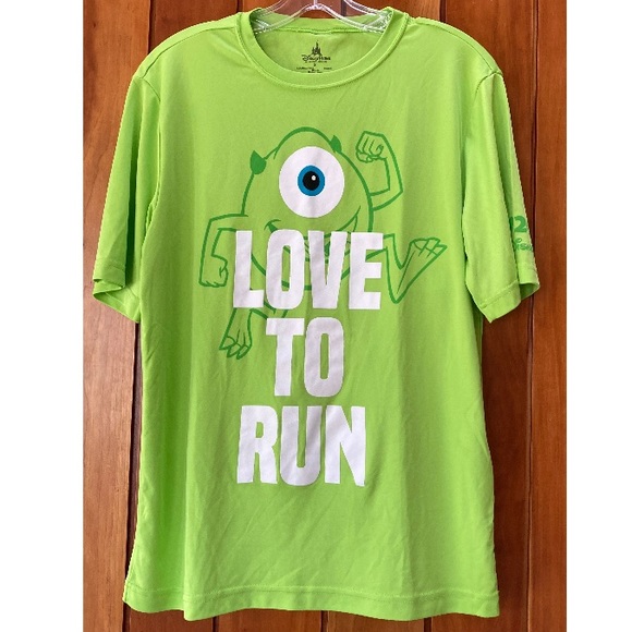 Disney | Tops | Rundisney Eye Love To Run Mike Wazowski Run Disney Tee ...